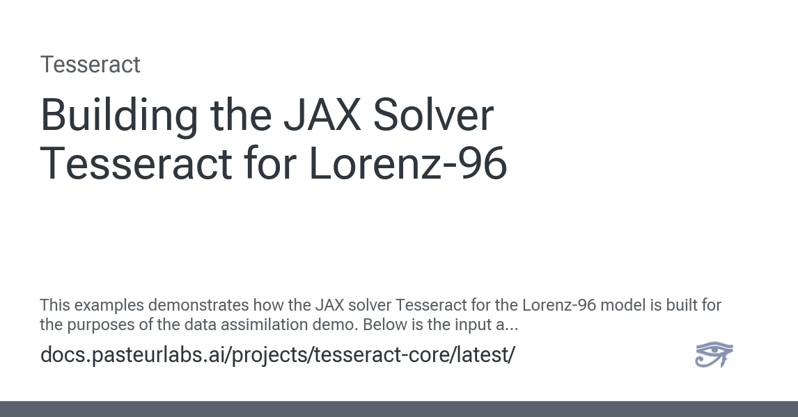 Building the JAX Solver Tesseract for Lorenz-96 - Tesseract 1.0.1.dev5 ...